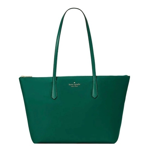 kate spade | Bags | New Kate Spade Kitt Nylon Tote In Deep Jade Green ...